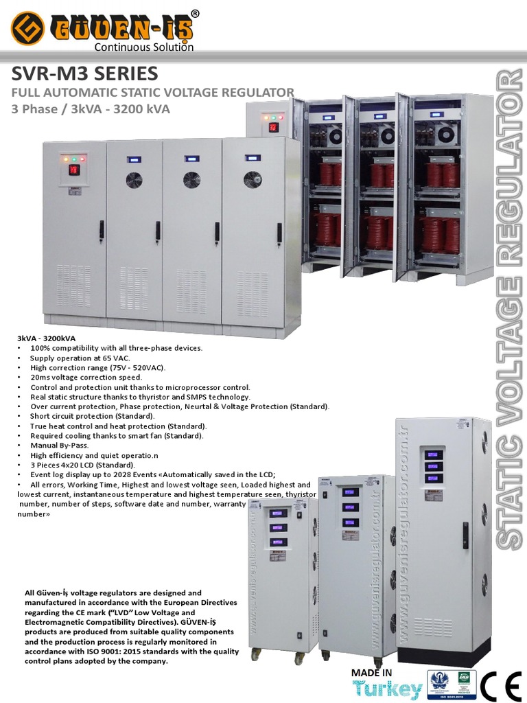 Guvenis 3P Static Voltage Regulator | PDF | Mains Electricity | Power ...