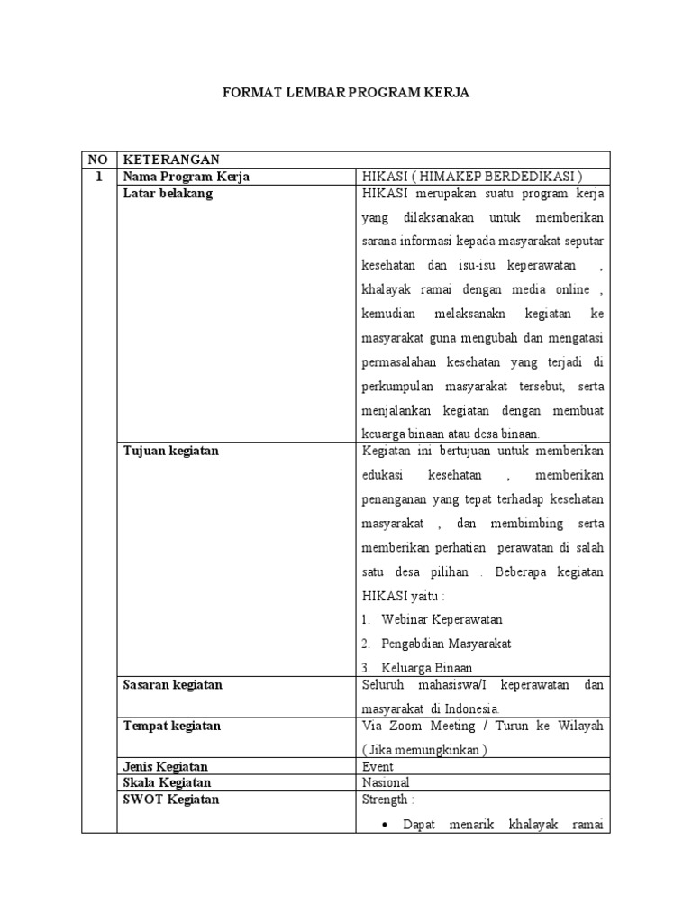 Format Proker SOSMAS 2021-2022 | PDF