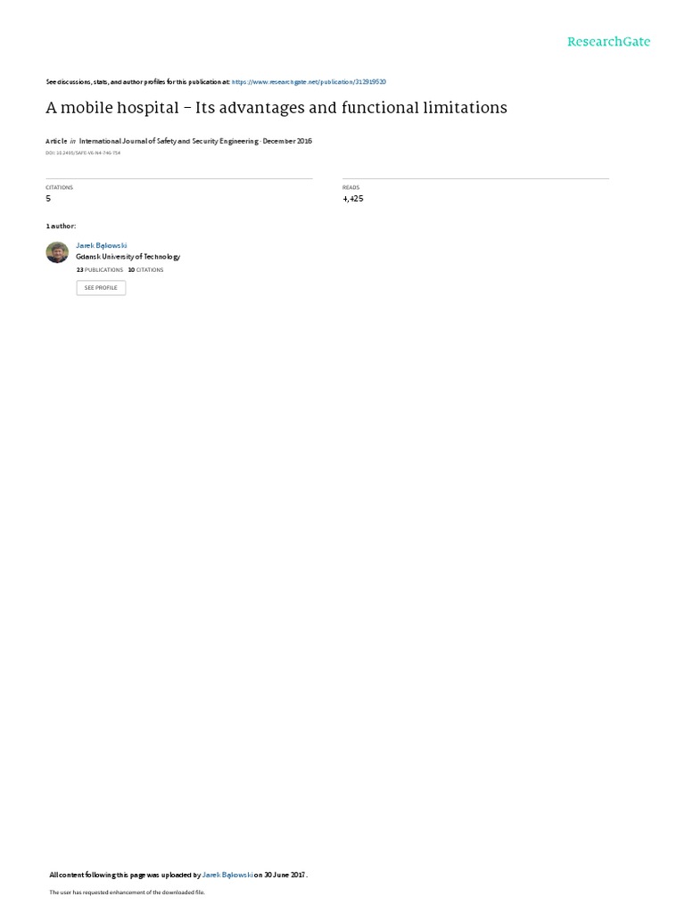 Ba Kowski Mobile Hospital Revised en | Download Free PDF | Emergency ...