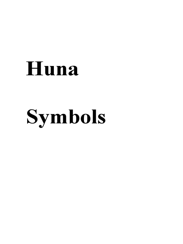 Huna Symbols | PDF | Religious Behaviour And Experience | Spirituality