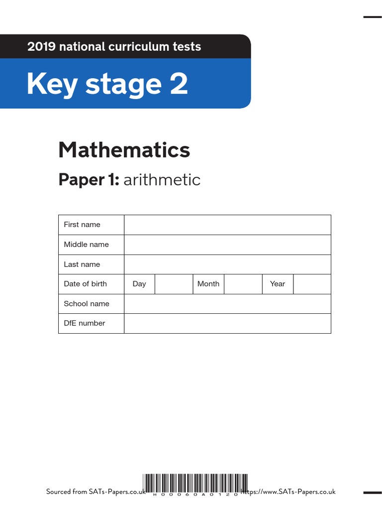 Key Stage 2: Mathematics | PDF | Copyright | Question