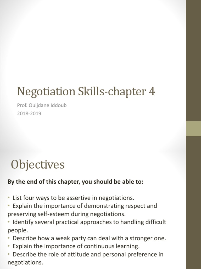 Week 4 Negotiation PDF | PDF | Nonverbal Communication | Negotiation