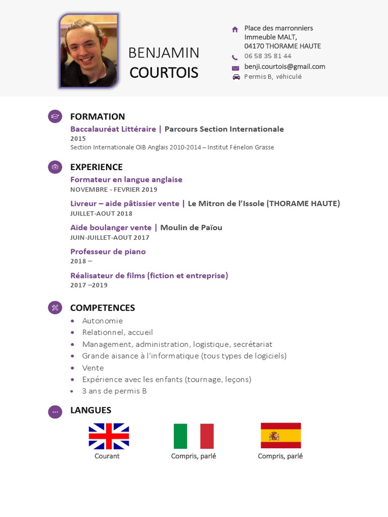 CV Benjamin Courtois | PDF