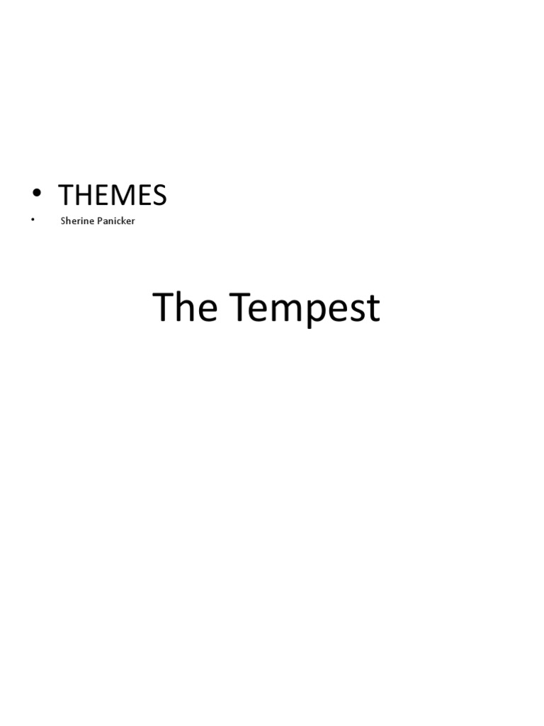 Theme Quote Bank The Tempest | PDF | The Tempest