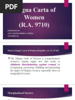 RA 9710 - Magna Carta of WomenII | PDF | Discrimination | Gender Studies
