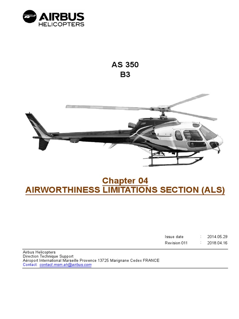 Airworthiness Limitations Section (Als) | PDF | Fatigue (Material ...