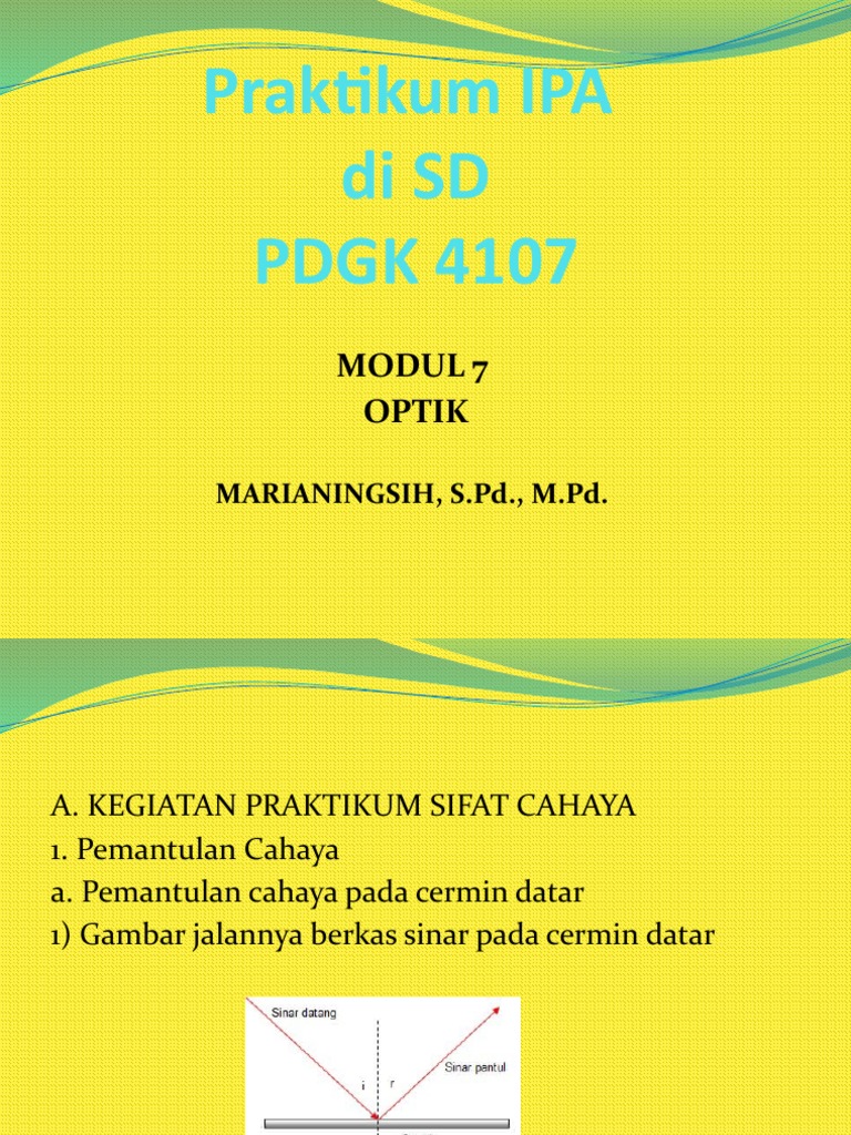 Praktikum IPA OPTIK Modul 7 | PDF