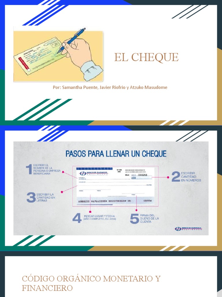 Guía Completa del Uso del Cheque | PDF | Cheque | Estatuto de limitaciones