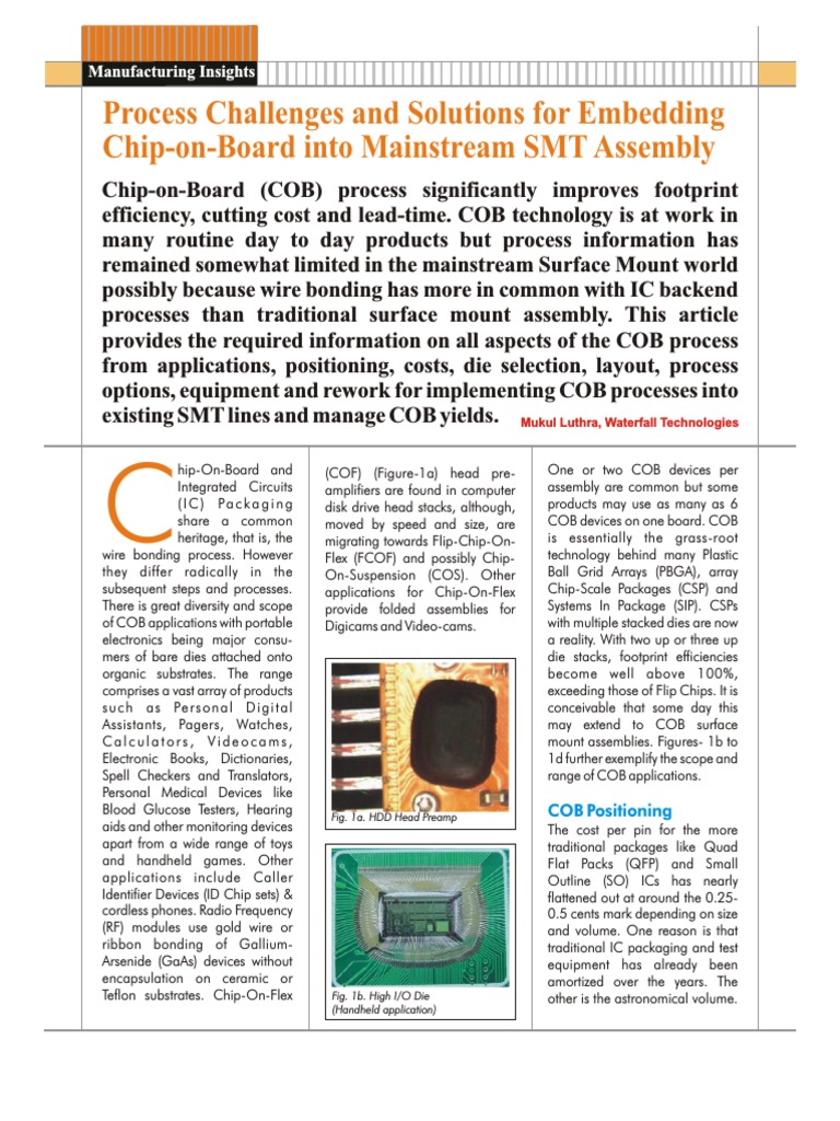 Process Challenges and Solutions For Embedding Chip-on-Board Into ...