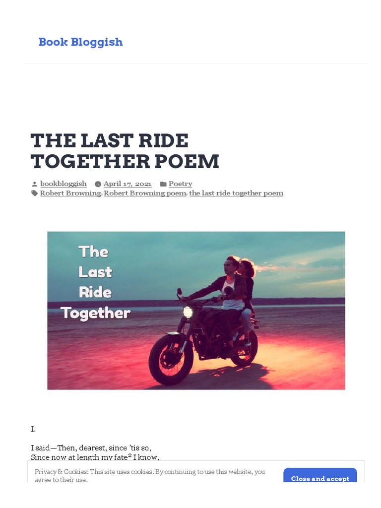 The Last Ride Together Poem Critical Analysis | PDF