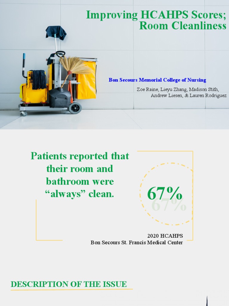 Improving HCAHPS Scores Room Cleanliness: Bon Secours Memorial College ...
