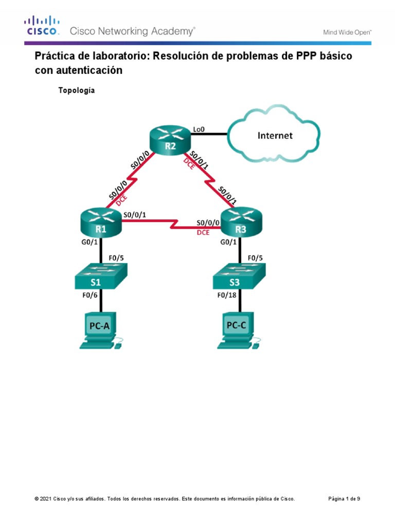 2.4.1.5 Lab - Troubleshooting Basic PPP With Authentication | Descargar gratis PDF | Enrutador ...