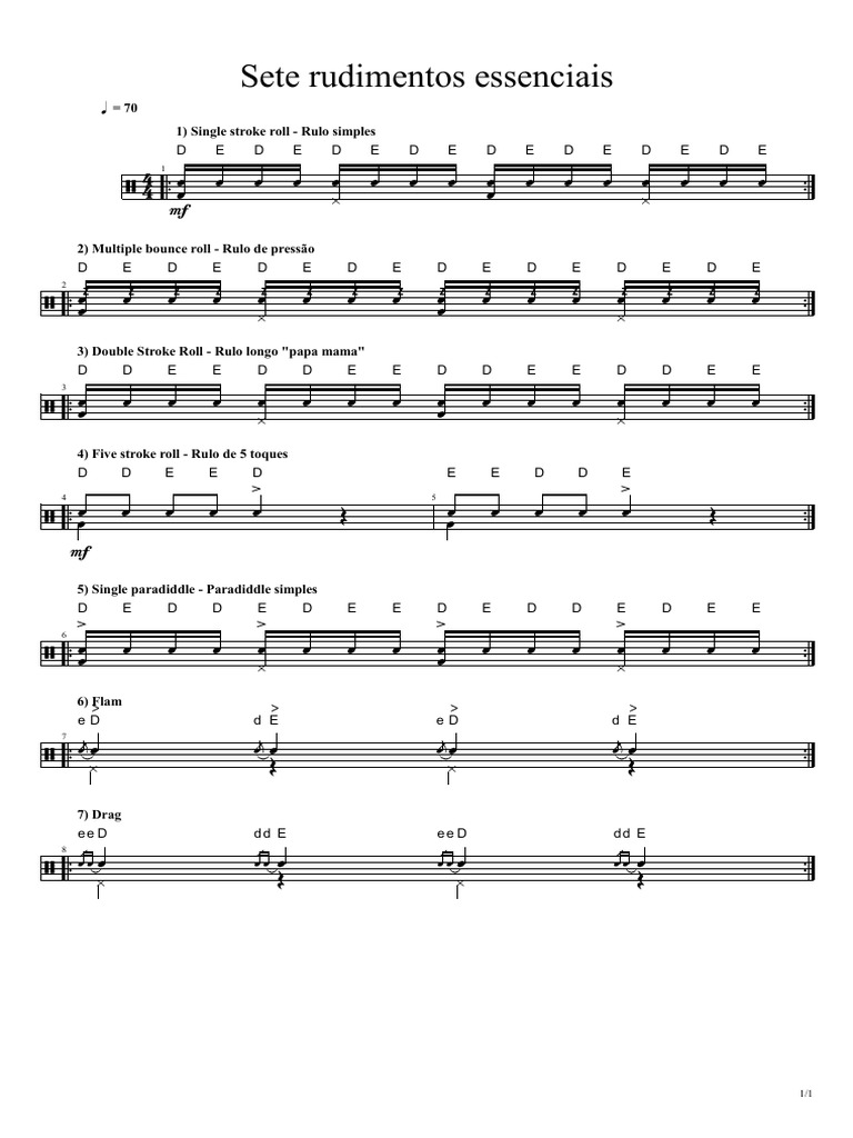 1 Sete Rudimentos Essenciais | PDF