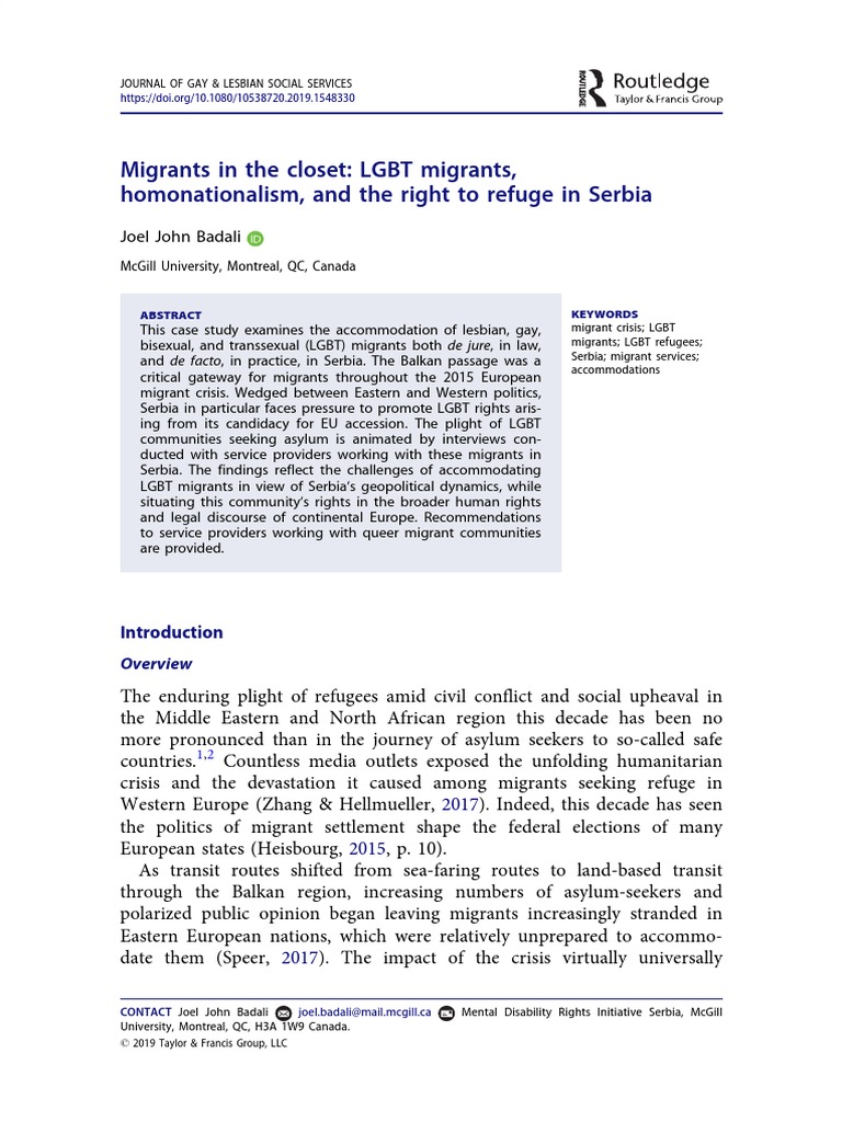 Migrants in The Closet LGBT Migrants Hom | PDF | European Migrant ...