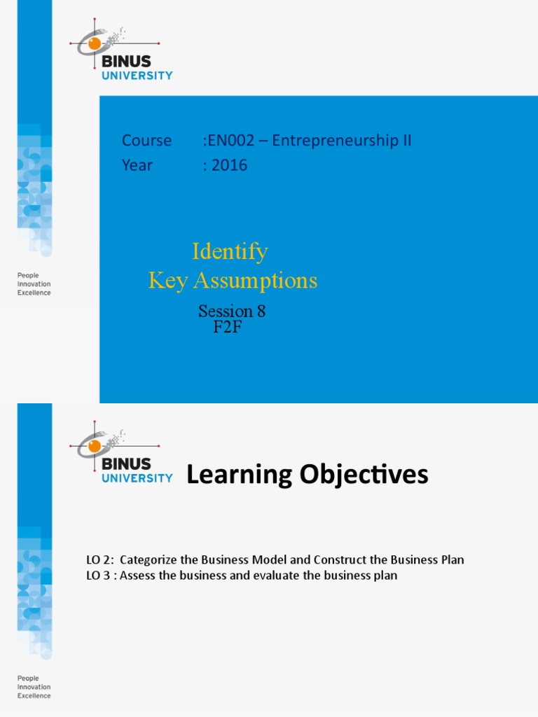 Z11460000120164014Session 8 Identify Key Assumptions | PDF | Experiment ...