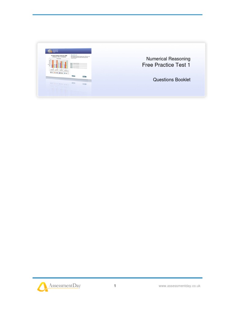 Numerical Reasoning Test1 Questions | PDF | Economies | Business