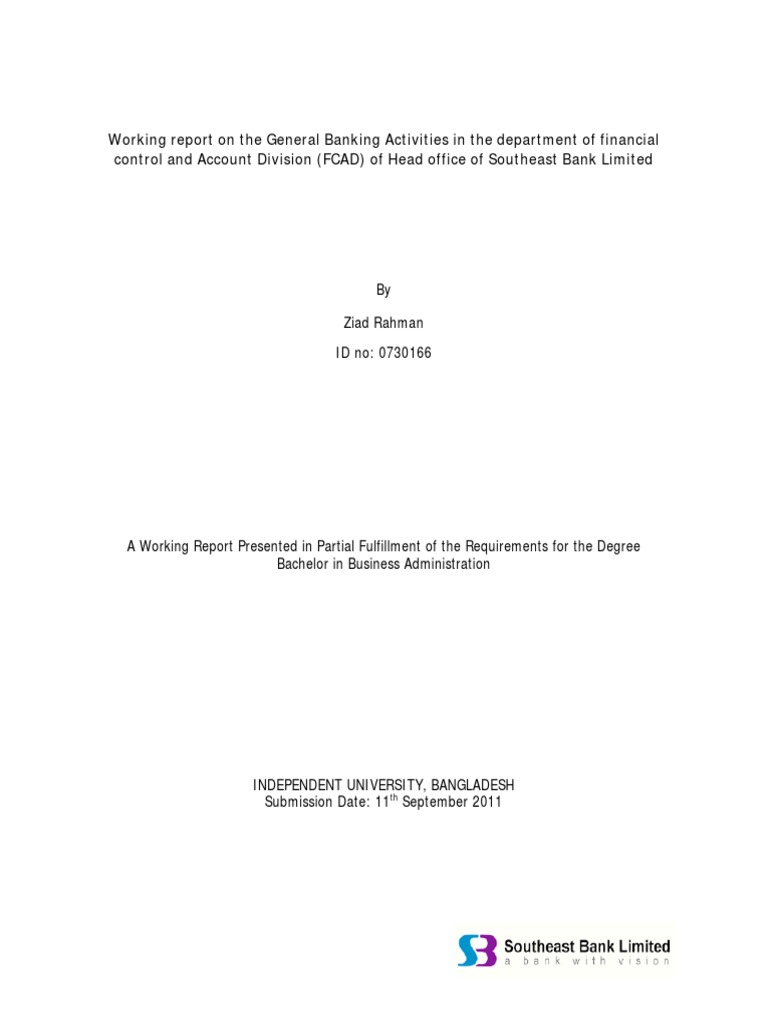 General Banking Activities of Southeast | PDF | Banks | Money