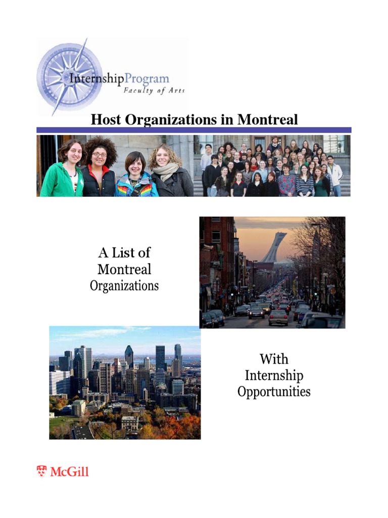 Host Organizations in Montreal: A List of | Download Free PDF ...