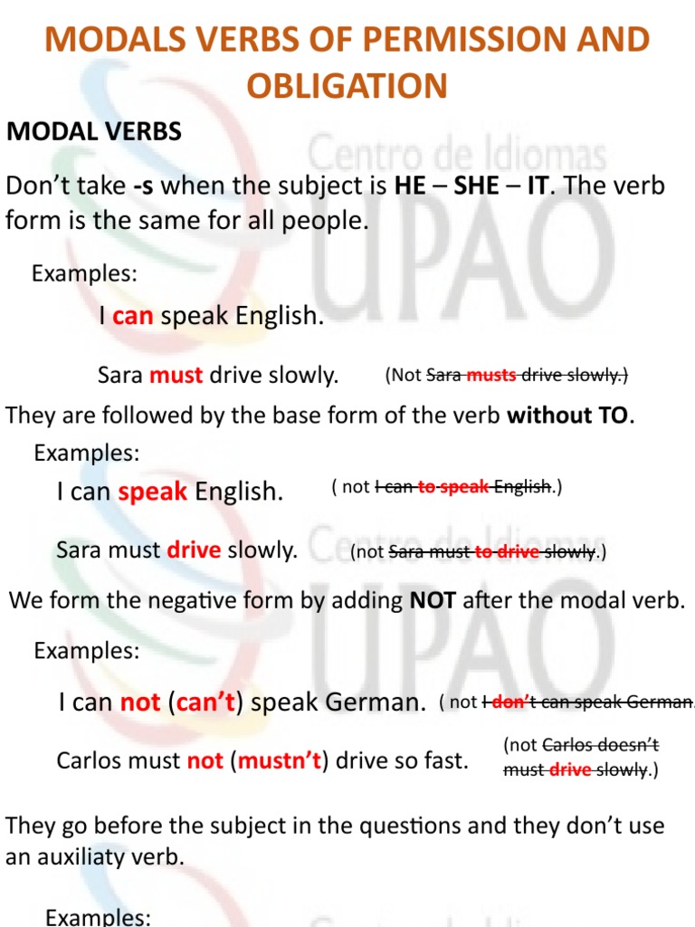 Modal Verbs of Permission and Obligation: A Comprehensive Guide to ...