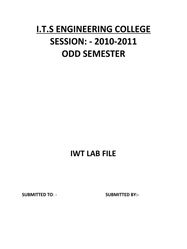 IWT Lab Program | PDF | Databases | Computing