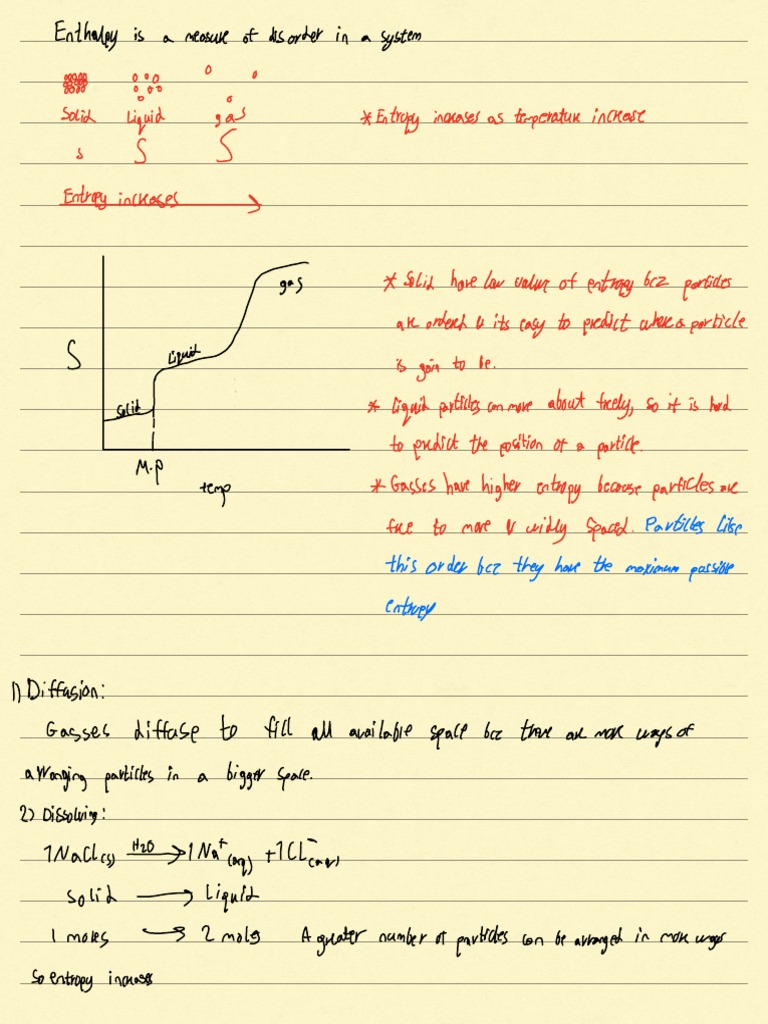 Understanding Enthalpy and Entropy Concepts | PDF | Liquids | Physical ...
