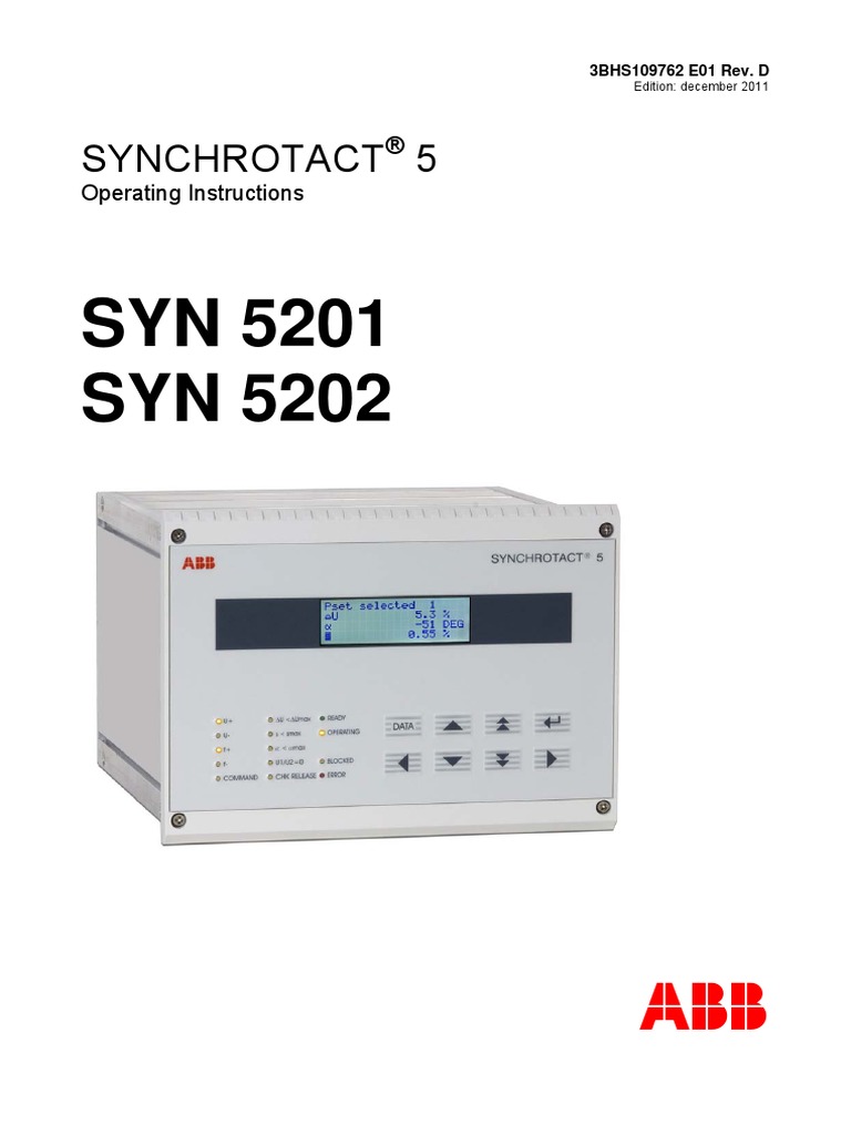 Synchrotact 5 | PDF | Analog To Digital Converter | Parameter (Computer Programming)