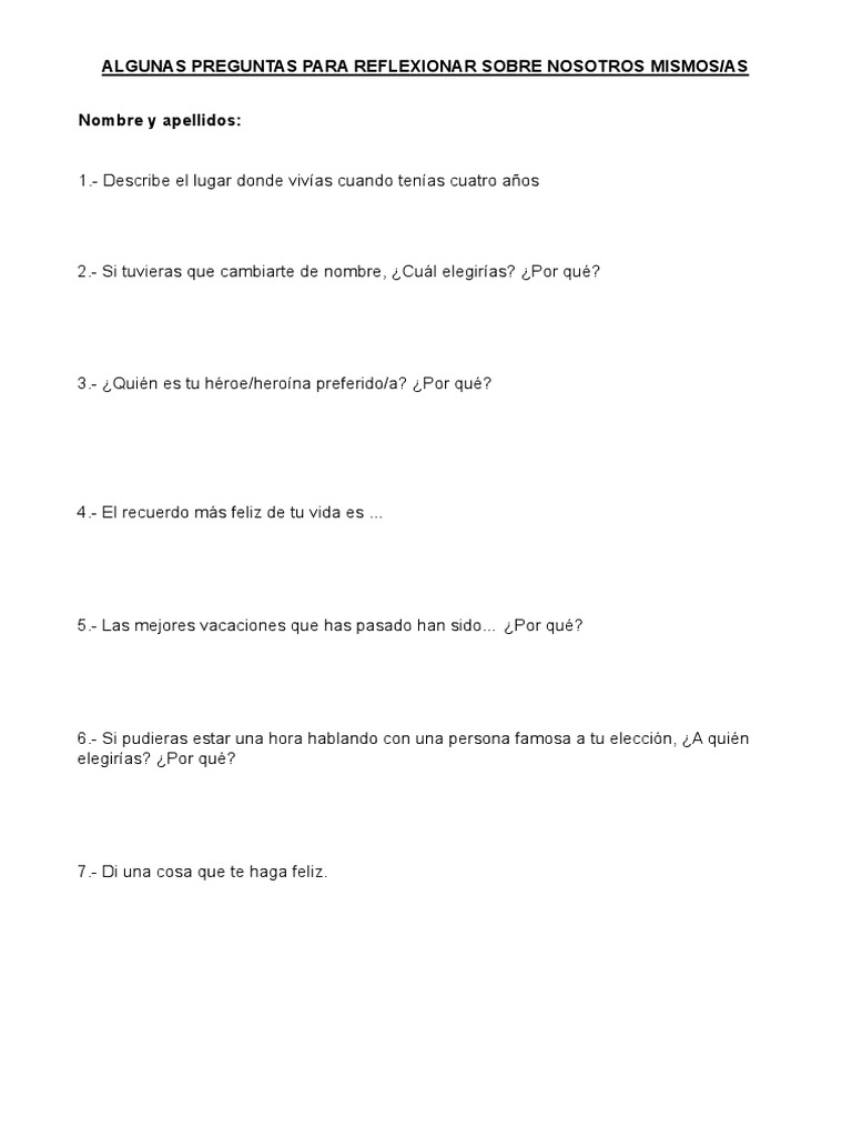 para Conocernos Mejor | PDF