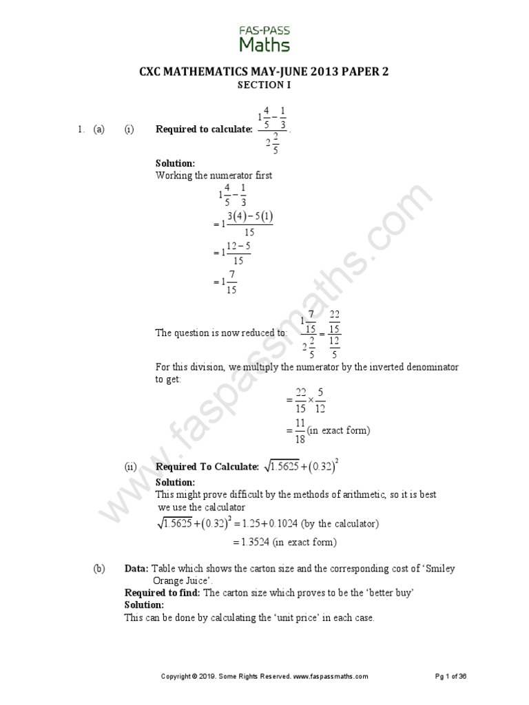 Csec Maths June 2013 | PDF | Interest | Triangle