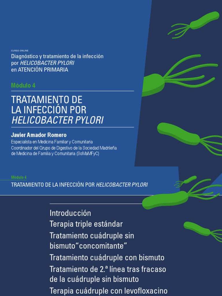 Tratamientos Infeccion Helicobacter Pylori | PDF | Tratamientos médicos | Organización Mundial ...
