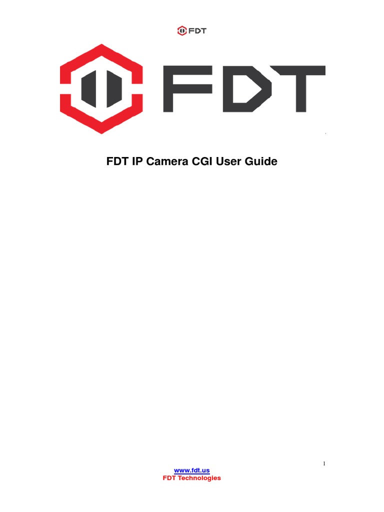 FDT IP Camera CGI & RTSP User Guide v1.0.1 | PDF | Hypertext Transfer ...