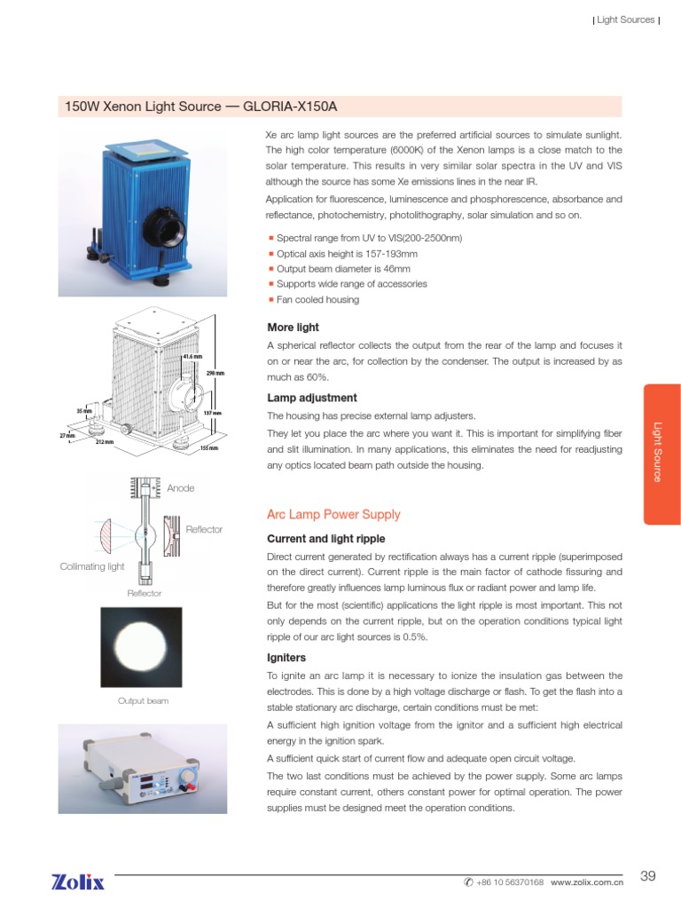Xenon & Tungsten Light Sources Guide | PDF | Incandescent Light Bulb ...