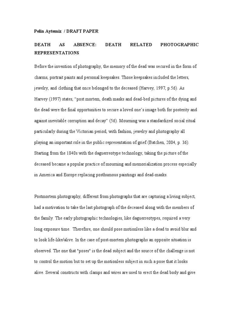 Death and Photographic Representations | PDF | Death