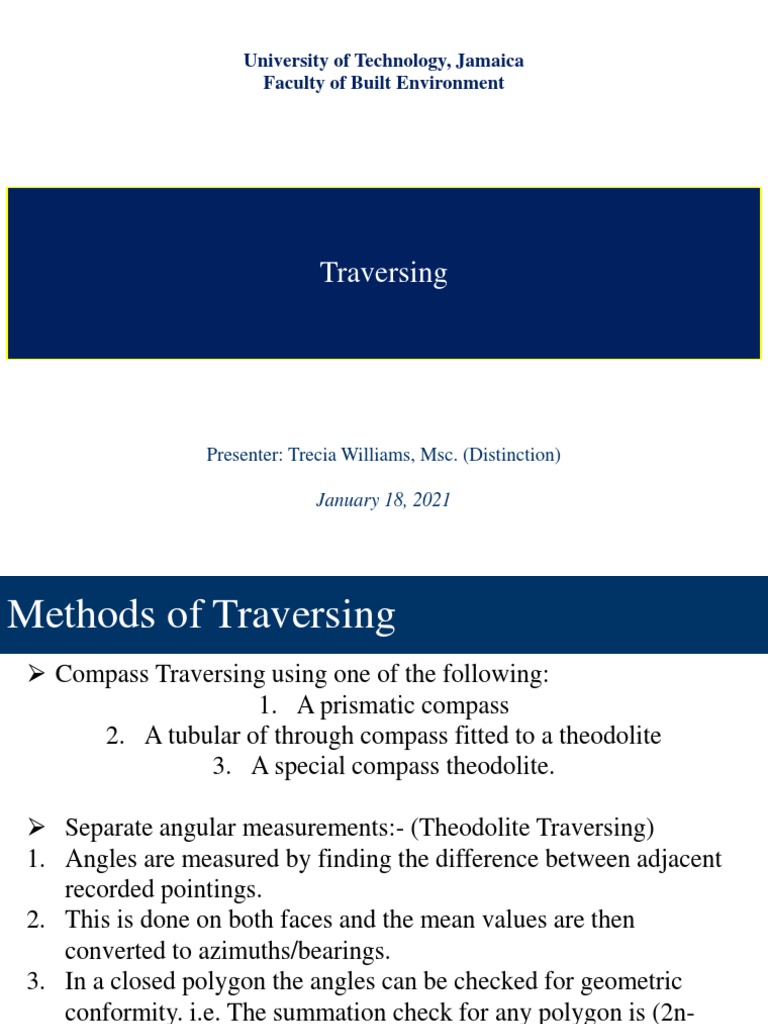 Traversing | PDF | Surveying | Metrology