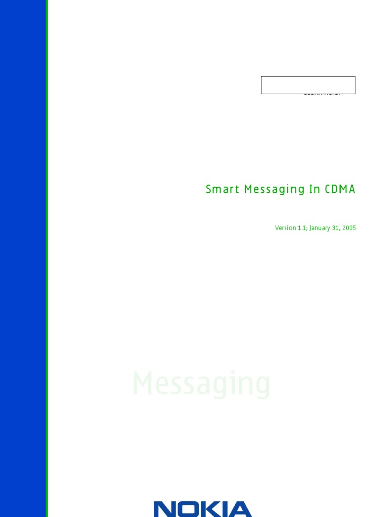 Smart Messaging in CDMA v1 1 en | PDF | Port (Computer Networking) | Internet Protocol Suite