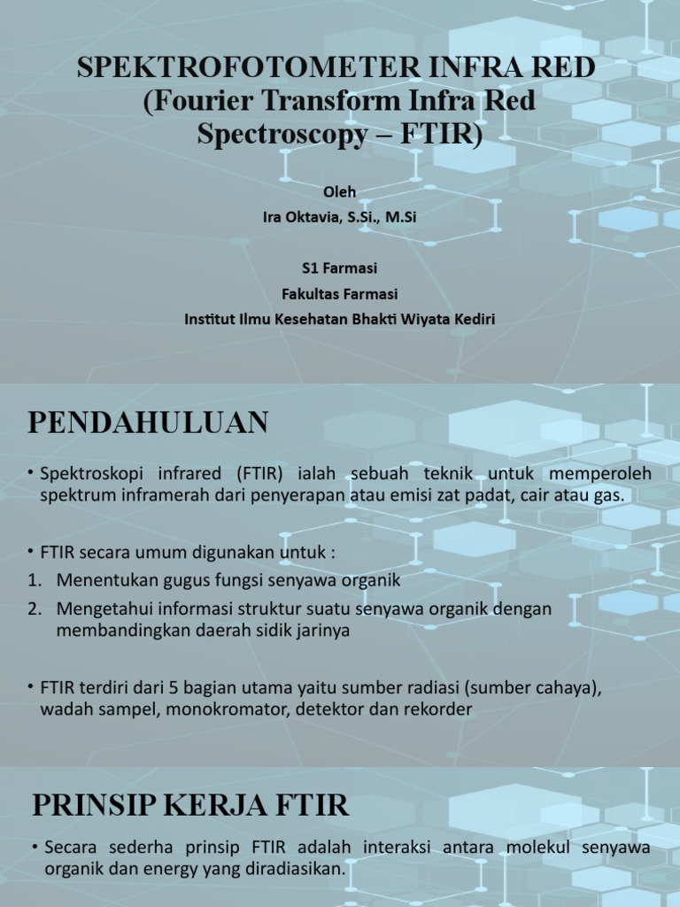 Spektrofotometer Infra Red (Ftir) | PDF