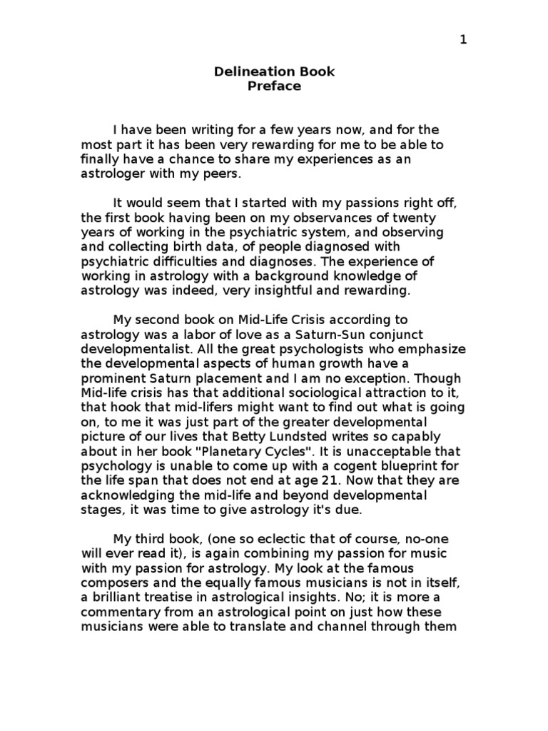 Delineation Book Preface | PDF | Astrology | Science