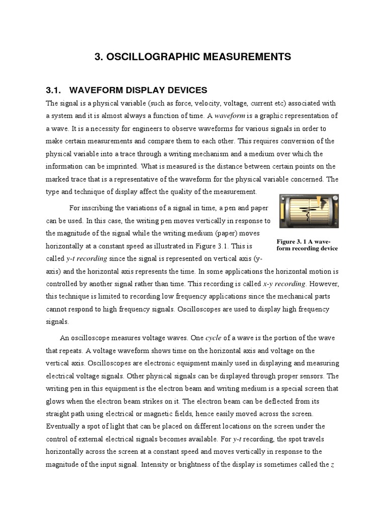Oscillographic Measurements: 3.1. Waveform Display Devices | PDF ...