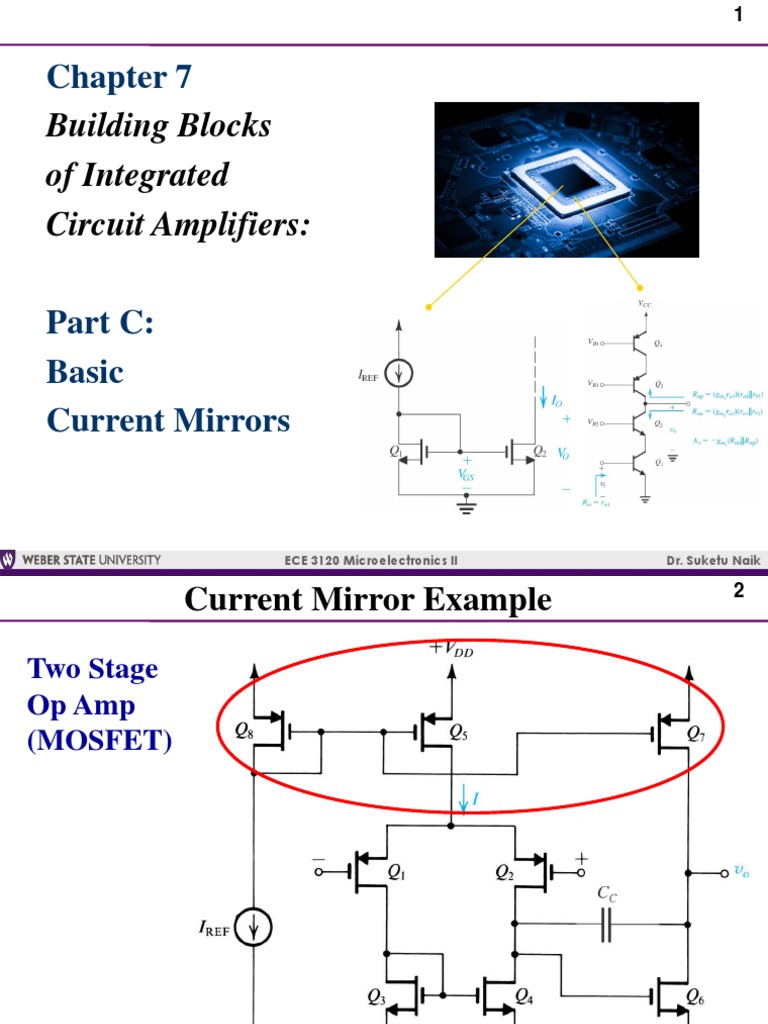 Building Blocks of Integrated Circuit Amplifiers:: ECE 3120 ...