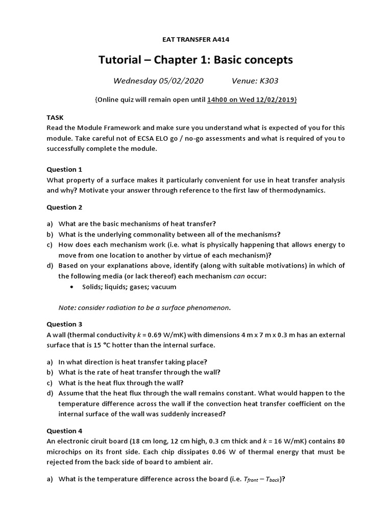 Tutorial - Chapter 1: Basic Concepts: Wednesday 05/02/2020 Venue: K303 | Download grátis PDF ...