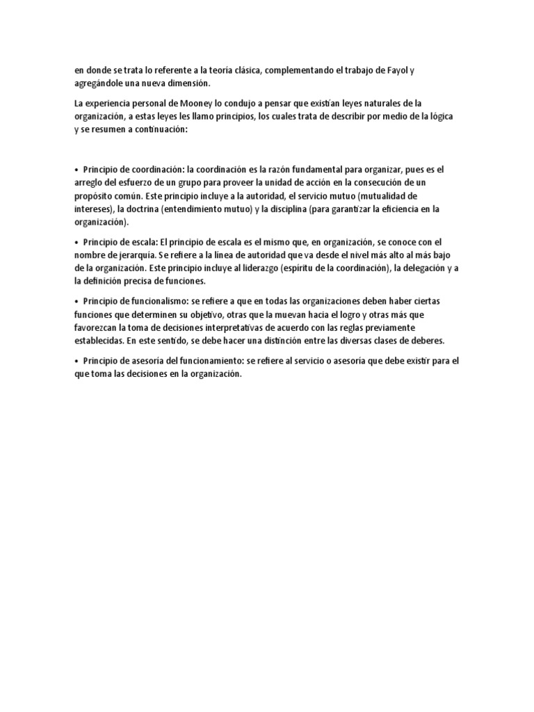 Principios de James D. Mooney | PDF