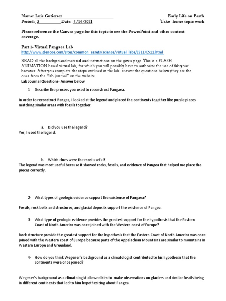 Early Life on Earth: Virtual Lab & Quiz | PDF | Prokaryote | Abiogenesis