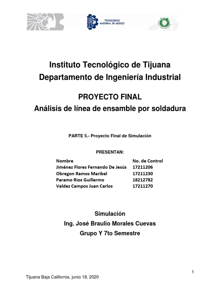 Proyecto Final Simulación - Esterline | PDF | Simulación | Soldadura