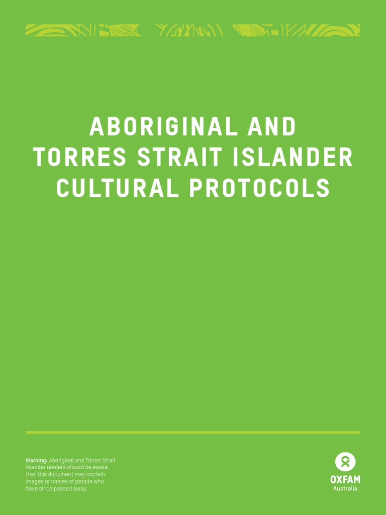 Aboriginal and Torres Strait Islander Cultural Protocols | PDF ...