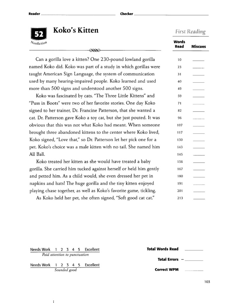 7th Grade Fluency Passages | PDF