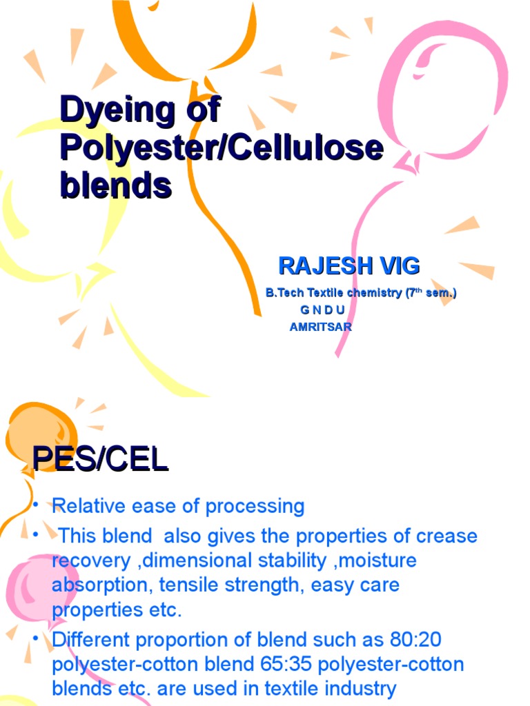 Polyester Blends Dyeing | PDF | Textiles | Dye