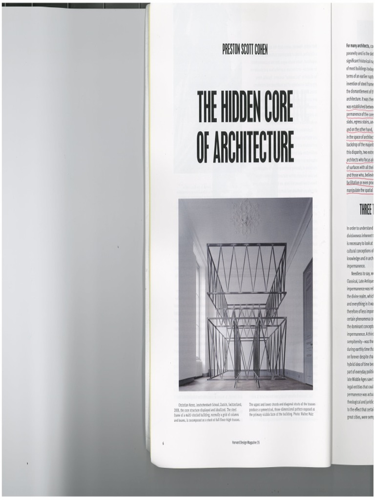 Preston Scott Cohen - The Hidden Core of Architecture | PDF