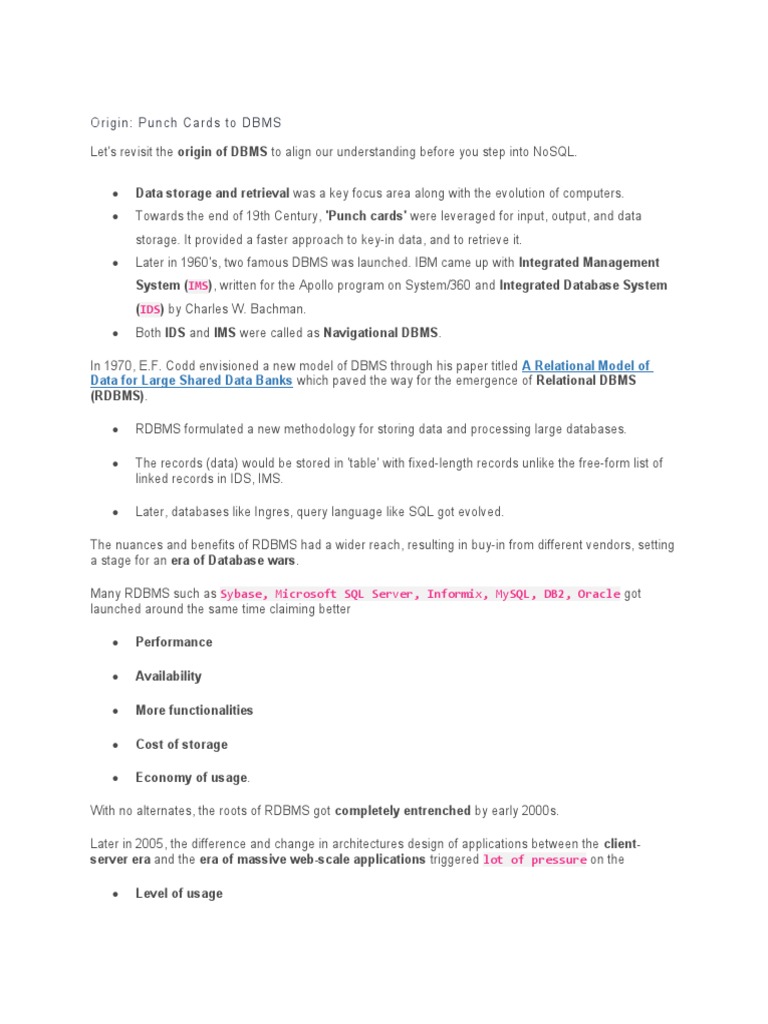 NoSQL - Database Revolution | PDF | No Sql | Relational Database