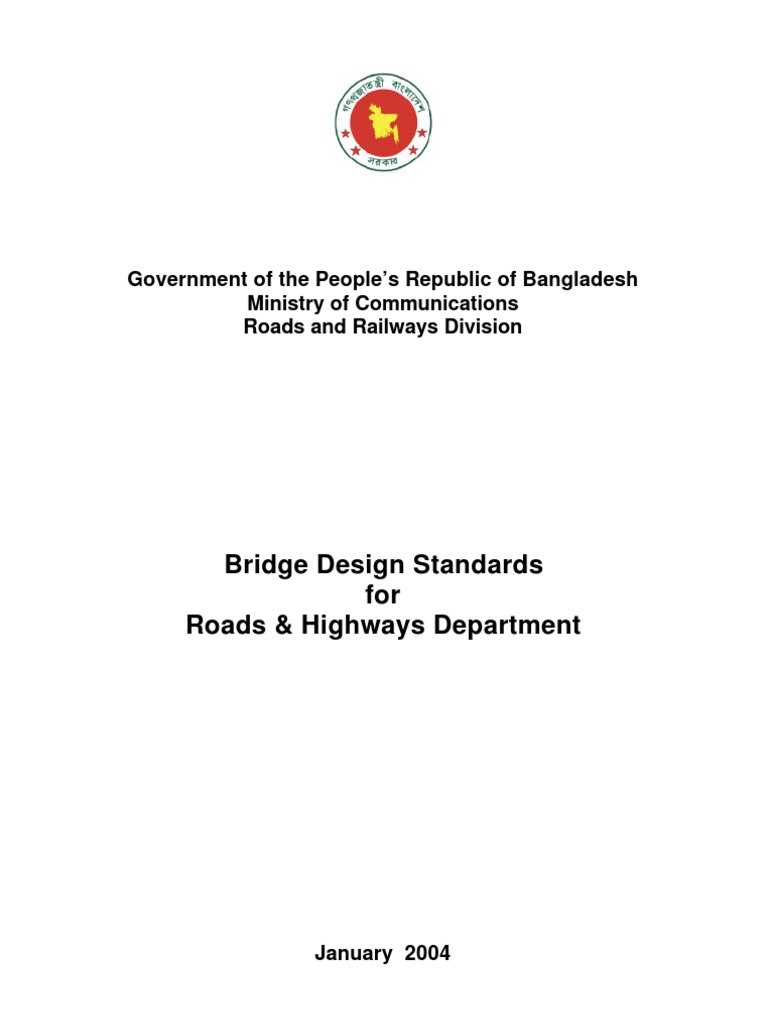 Bridge Design Standards For Roads & Highways Department | PDF | Deep ...