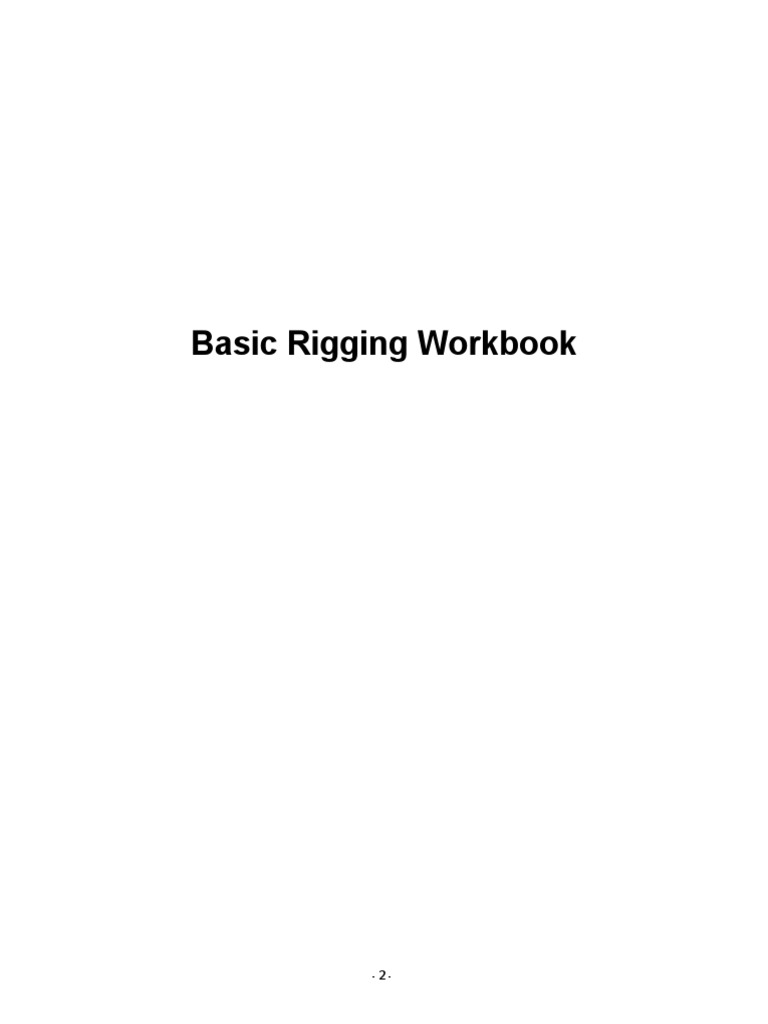 Basic Rigging Workbook | PDF | Screw | Elevator