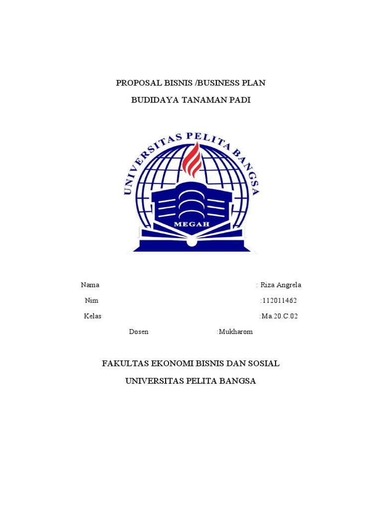 Proposal Bisnis Tanaman Padi | PDF